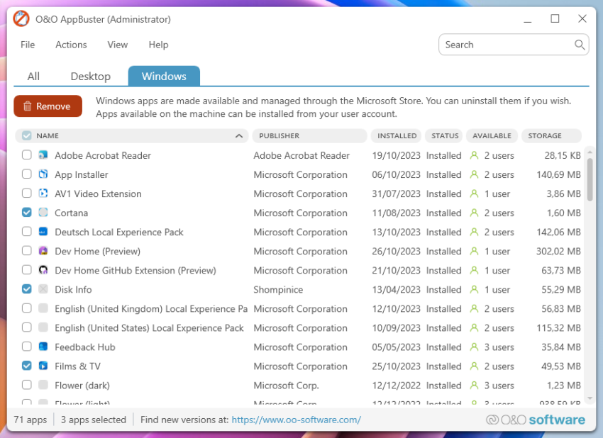 O&O AppBuster: uninstall locked Windows apps - Chipp.in Tech News and ...