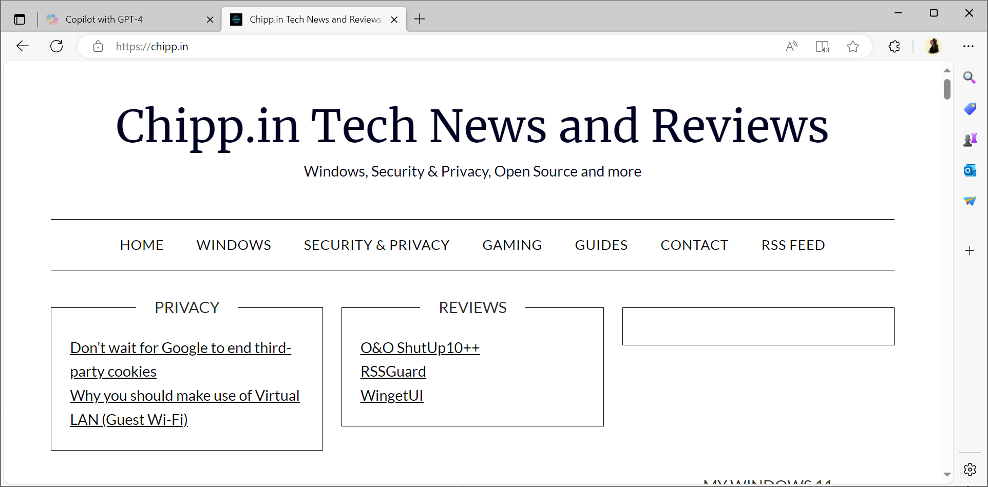 How to hide the new permanent sidebar button in Microsoft Edge - Chipp ...