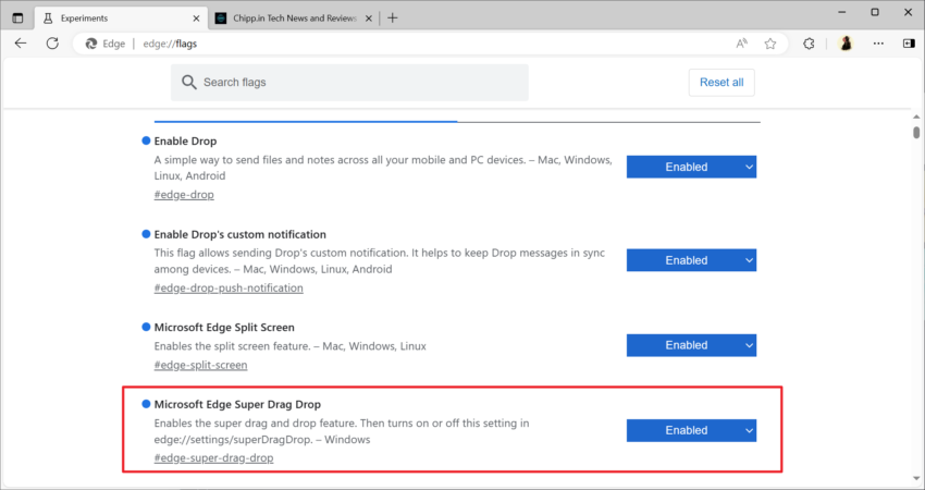 About Microsoft Edge's Super Drag & Drop feature - Chipp.in Tech News ...