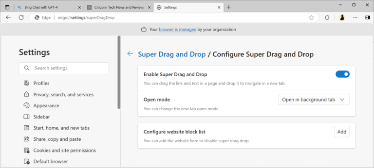 About Microsoft Edge's Super Drag & Drop feature - Chipp.in Tech News ...
