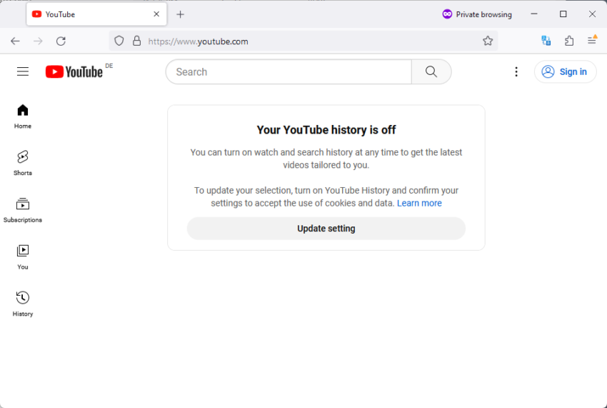 About YouTube's Try searching to get started message - Chipp.in Tech ...
