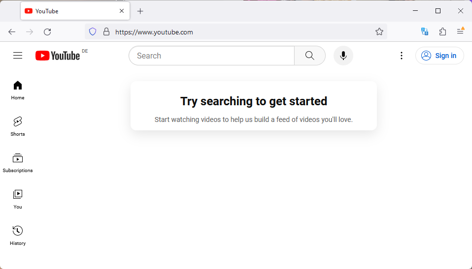 About YouTube's Try searching to get started message - Chipp.in Tech ...