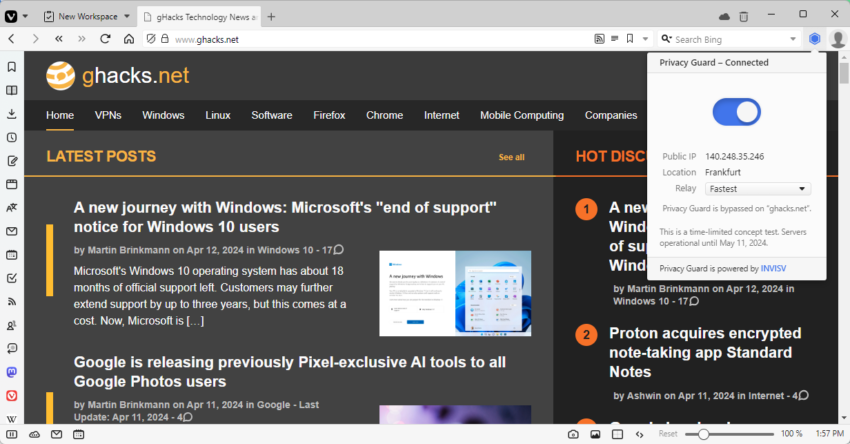 Vivaldi testing new Privacy Guard feature in browser - Chipp.in Tech ...