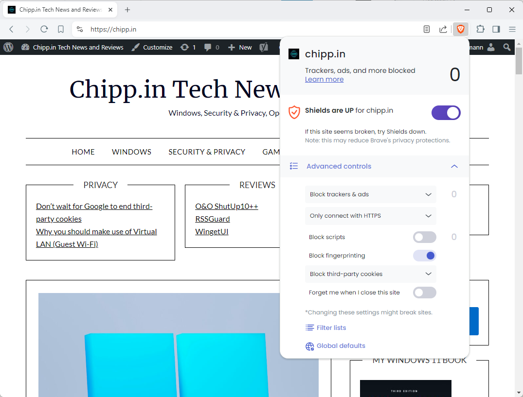 Brave signing you out all the time? Here is a fix for that - Chipp.in ...