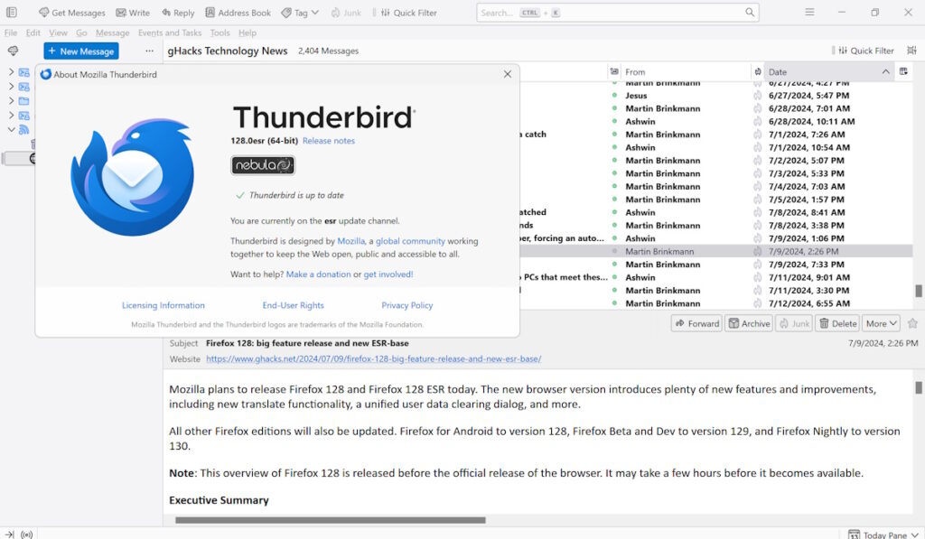 Thunderbird 128 Email client is now available - Chipp.in Tech News and ...
