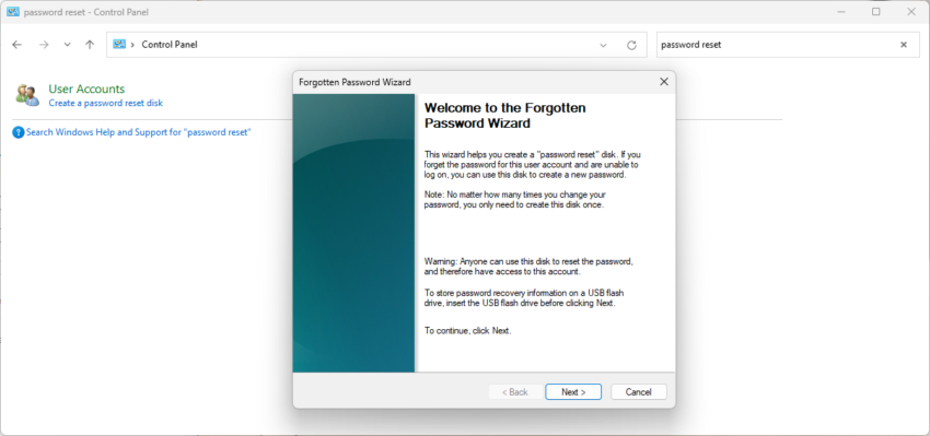 How to create a local account password reset option in Windows - Chipp ...
