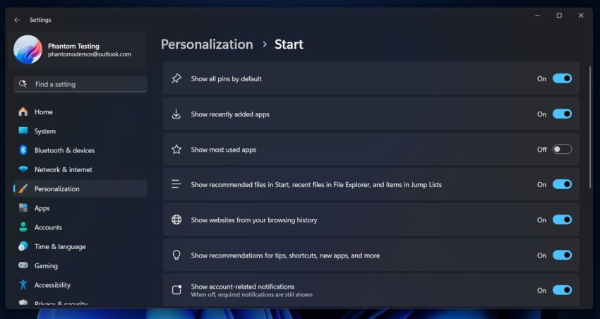 Windows 11: you can soon turn off one of the biggest Start menu ...