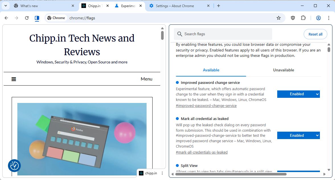 Use Split View in Chrome to view two websites side-by-side - Chipp.in ...
